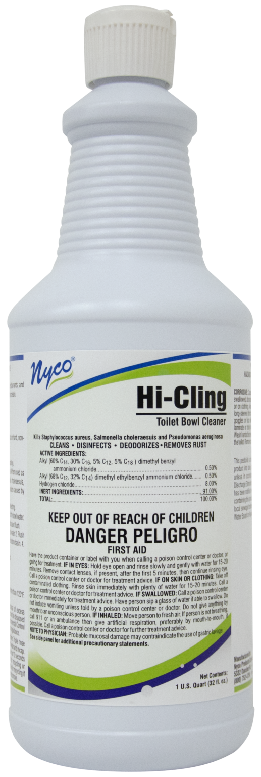 Hi-Cling Clinging Toilet Bowl Cleaner Disinfectant | NL262 | Nyco