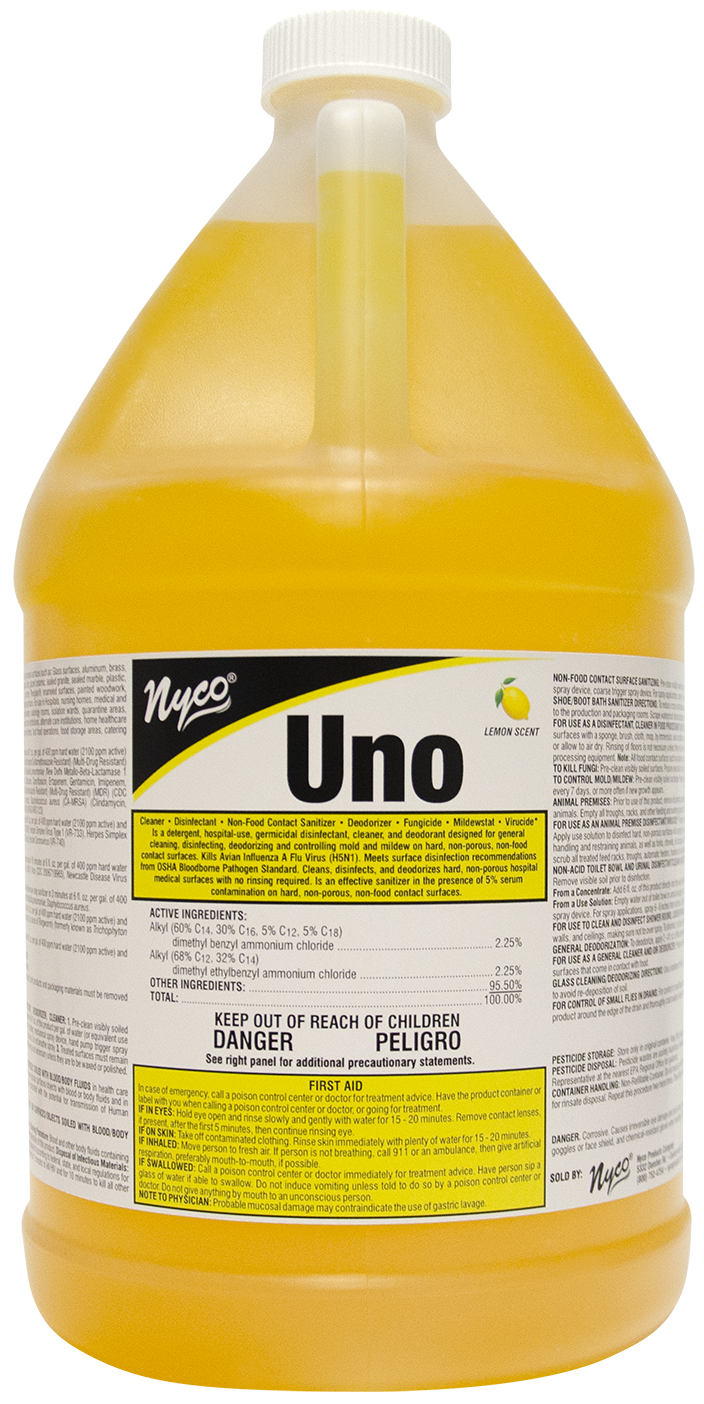 UNO - Lemon Scented Disinfectant Cleaner | NL760 | Nyco